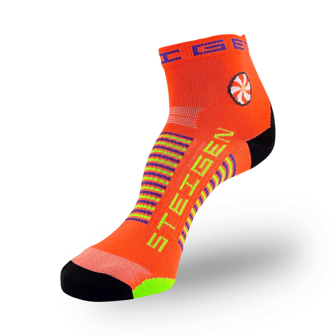 STEIGEN Running Socks Quarter Length - Goldfish Orange